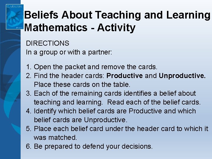 Principles to Actions Effective Mathematical Teaching Practices FLAG