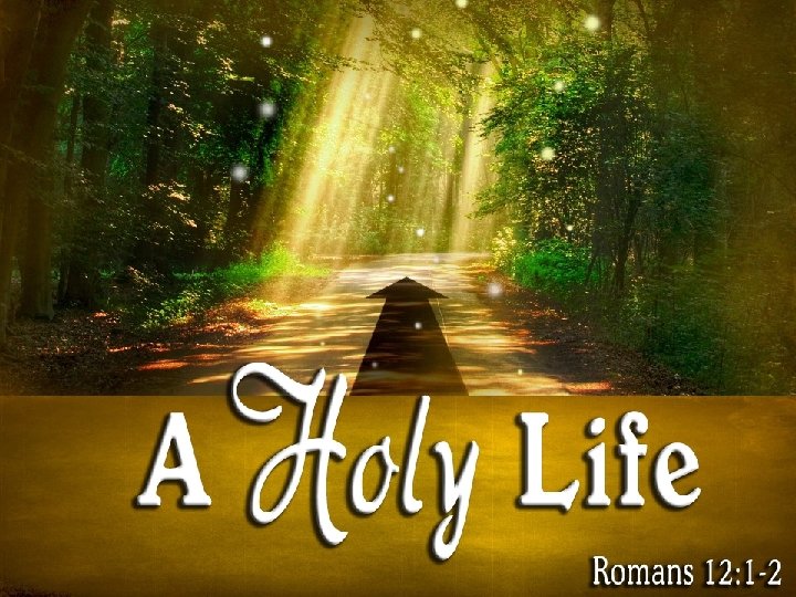 The Biblical Explanation A holy life is a