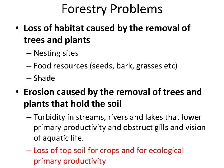 Sustainable Forest Management 2014 Why is the sustainability