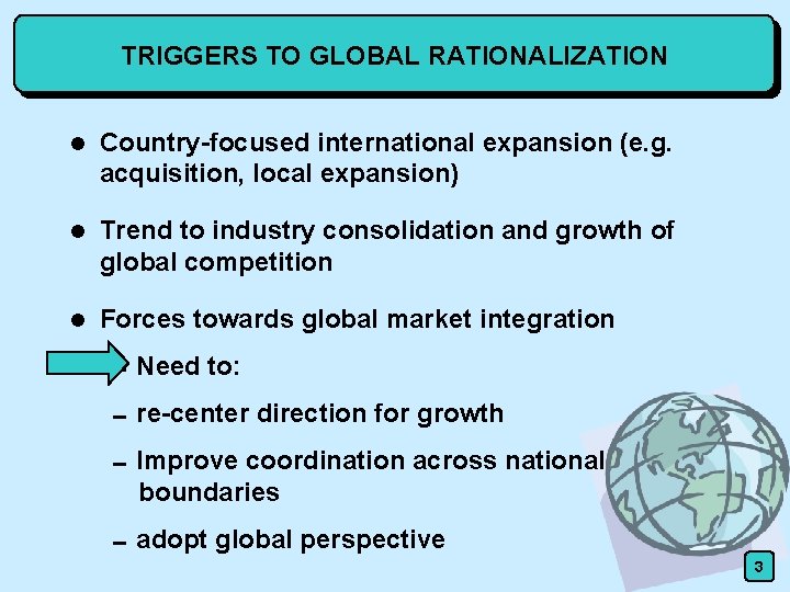 INTERNATIONAL MARKETING MANAGEMENT SESSION 13 GLOBAL PORTFOLIO STRATEGY