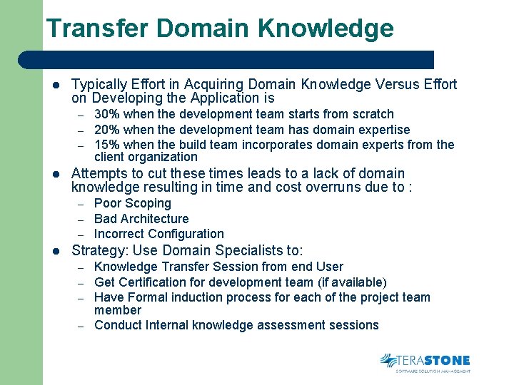 Managing Large Outsourced Projects A presentation By Sanjay