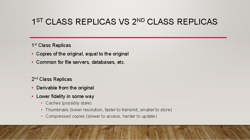 14 736 DISTRIBUTED SYSTEMS LECTURE 12 SPRING 2019