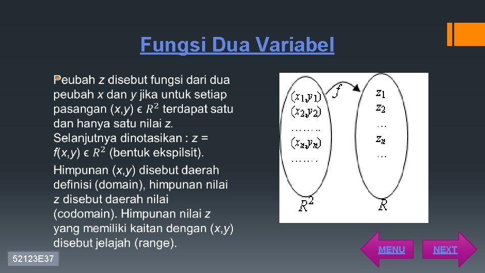 FUNGSI DUA VARIABEL ATAU LEBIH MISBAHUL MUNIR 13310192