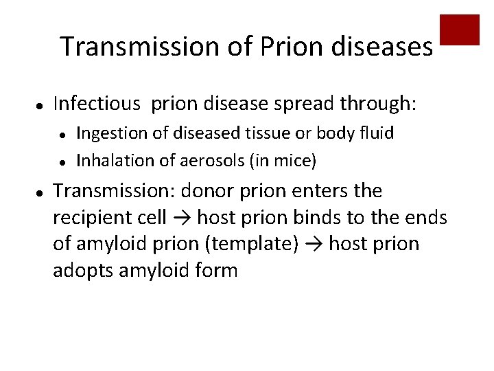 Disease Transmission and Species Barrier Anne Busch Transmission