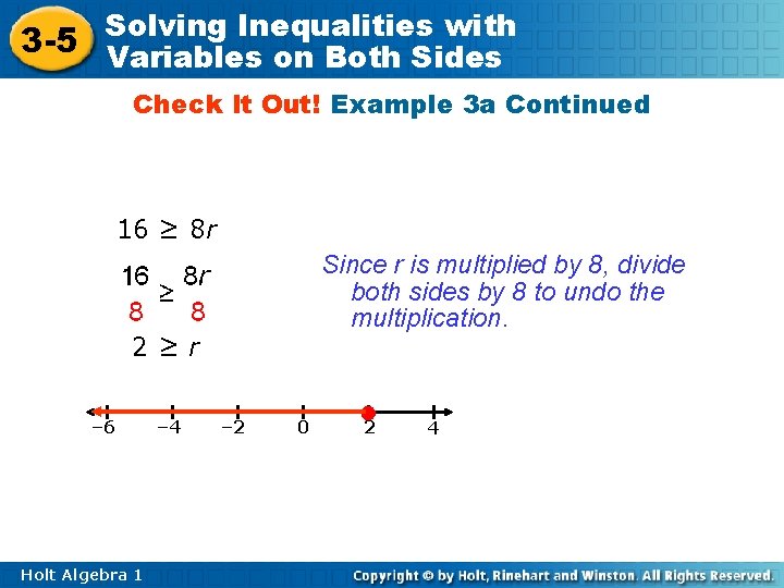 Inequalities with 3 5 Solving Variables on Both