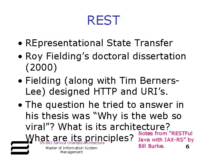 95 843 Service Oriented Architecture Web Services and