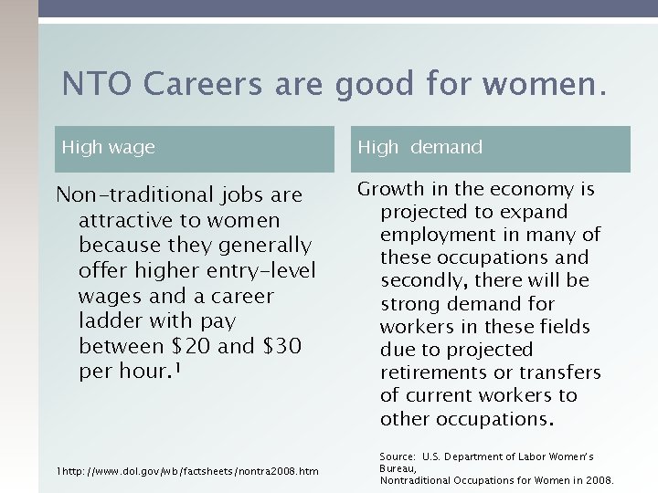 Nontraditional Occupations Why Are We Still Talking About