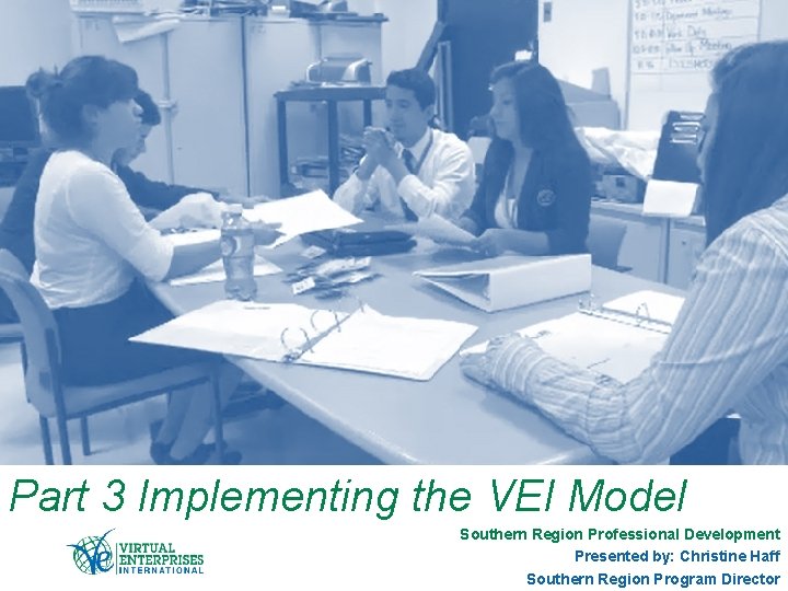 Part 3 Implementing the VEI Model Southern Region