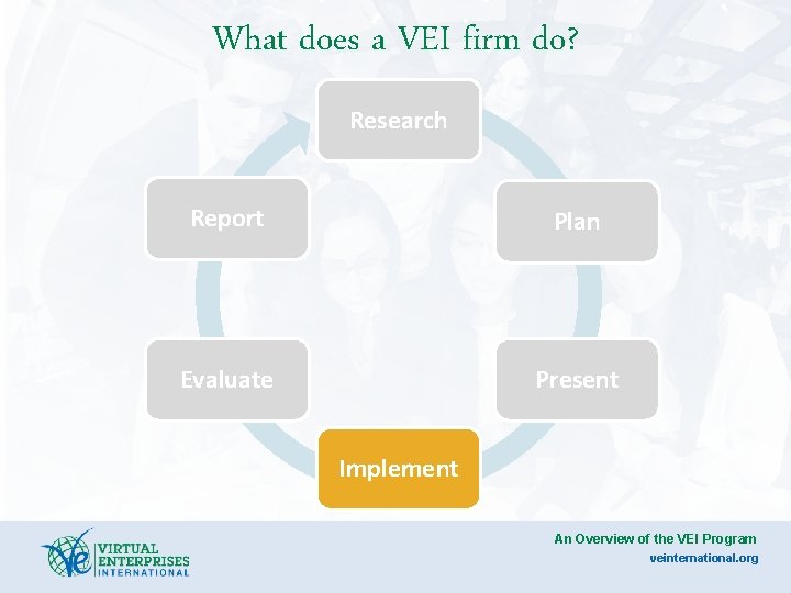Part 3 Implementing the VEI Model Southern Region