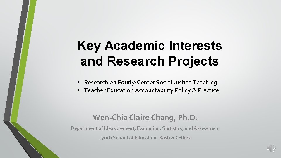 Key Academic Interests and Research Projects Research on