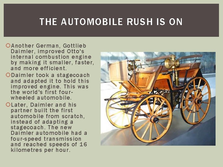 UNIT 2 TRANSPORTATION LESSON 5 HISTORY OF THE