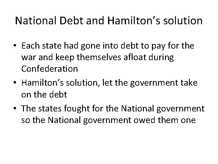 Chapter 8 President Washington 57 year old Washington