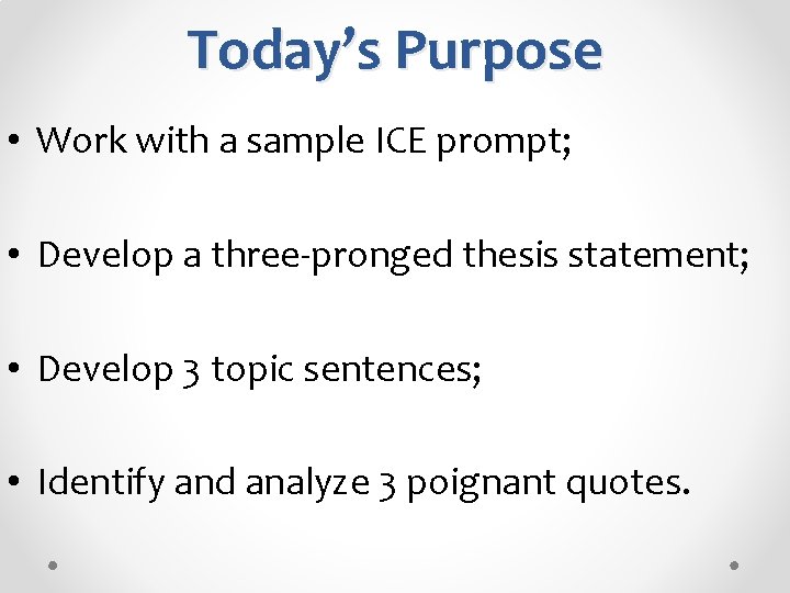 Conclusion Paragraph Feedback Positives Areas of improvement Strong