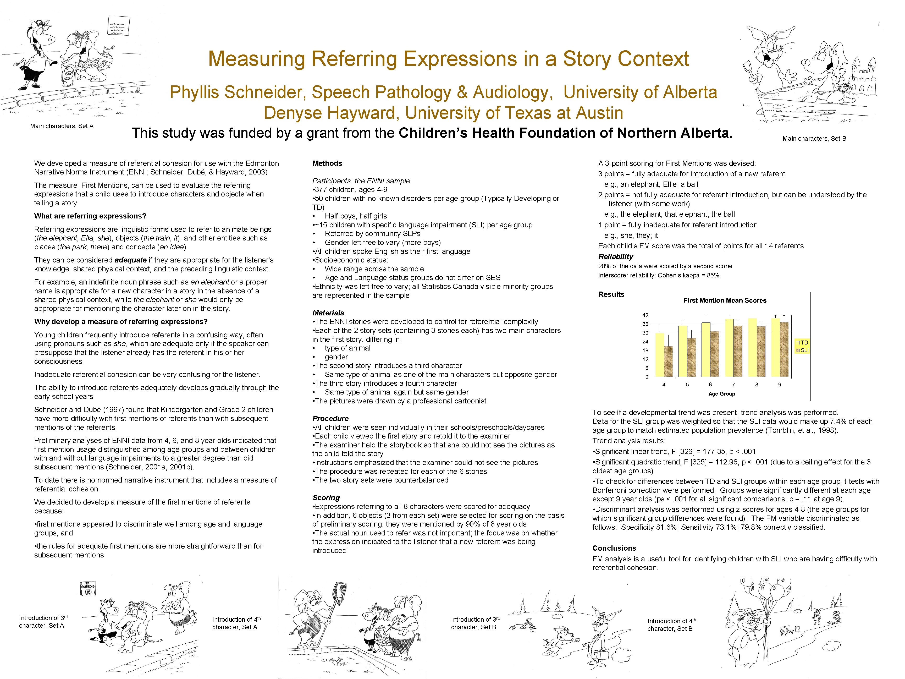 Measuring Referring Expressions in a Story Context Phyllis