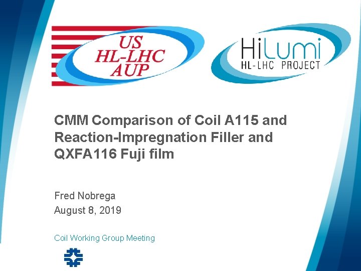 CMM Comparison of Coil A 115 and ReactionImpregnation