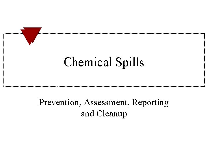 Chemical Spills Prevention Assessment Reporting and Cleanup Objectives