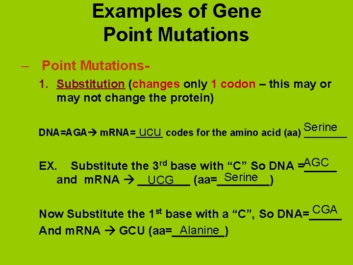 Chapter 12 4 DNA Mutations What Are Mutations