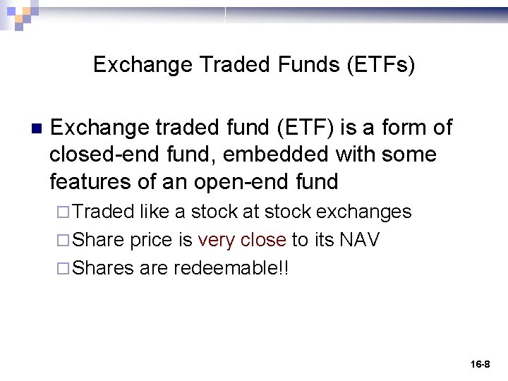 Investments Analysis and Behavior Chapter 16 Mutual Funds