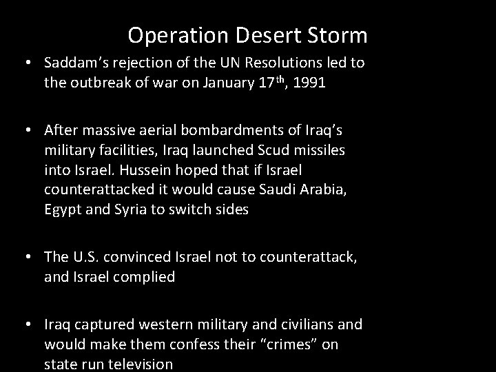 Chapter 20 The Gulf War and Peace Process