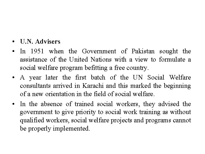 Historical Development of Social Welfare System in Pakistan