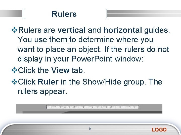 Chapter I Introduction to MS Power Point Program