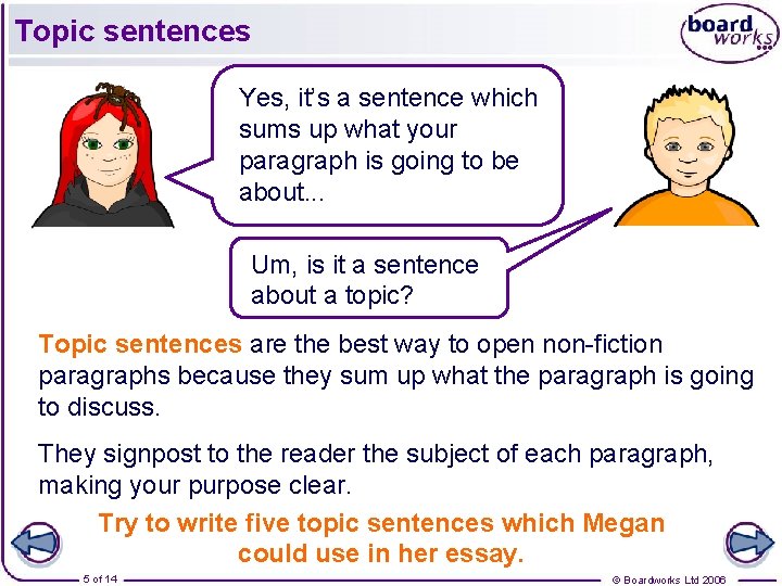Grouping Sentences Year 8 Sentence Starters Icons key