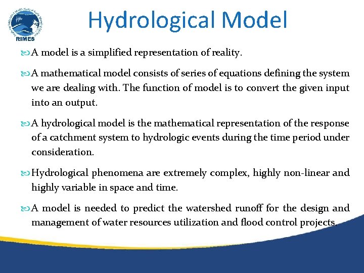 Hydrological Modeling for Upper Chao Phraya Basin Using