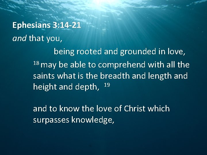 Becoming Spiritually Mature Ephesians 3 14 21 Pastor