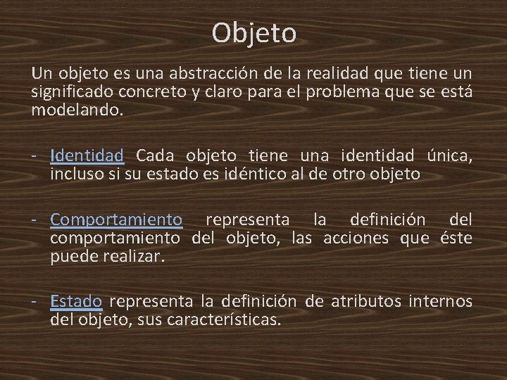 Programacin orientada a objetos La programacin orientada a