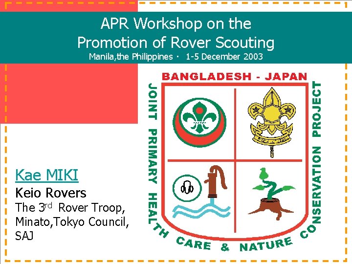 APR Workshop on the Promotion of Rover Scouting