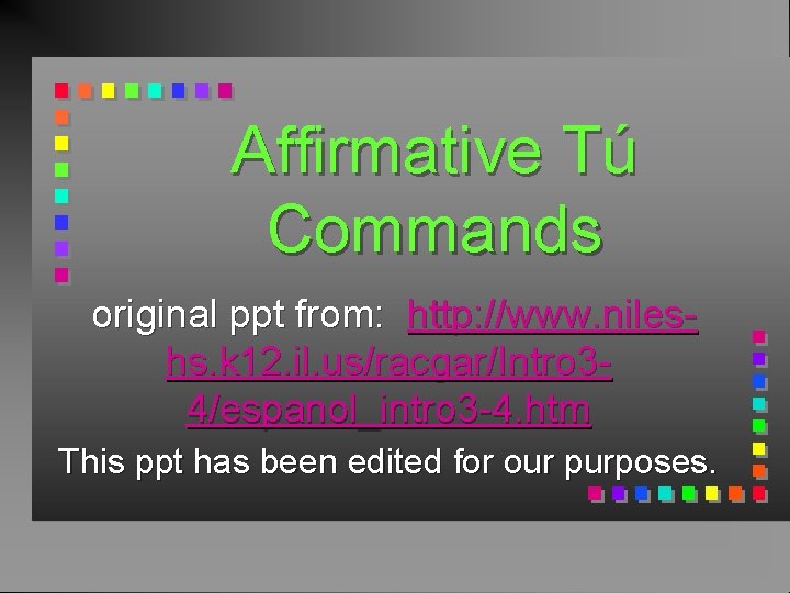 Affirmative T Commands original ppt from http www