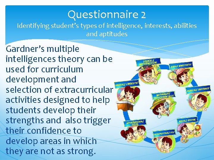 LETS BREAK THE ICE WITH SCHOOL Questionnaires summary