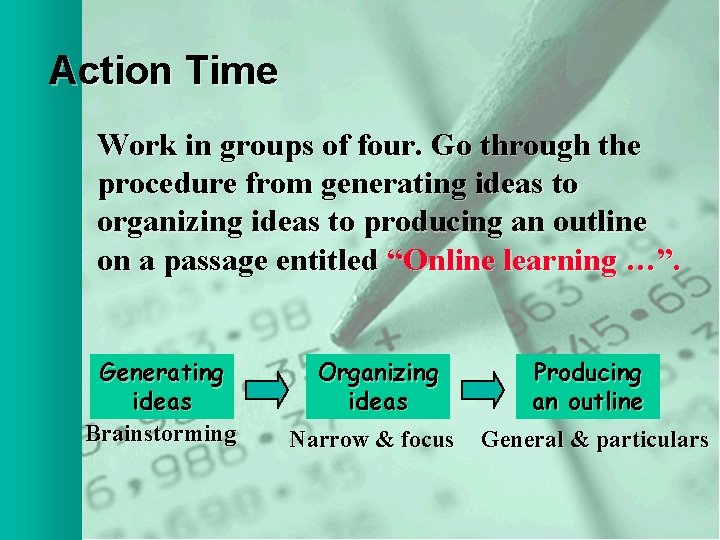 An example Read the sentences below and identify