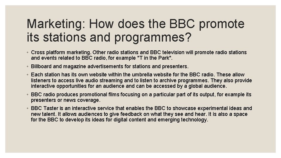 THE RADIO INDUSTRY What is a radio public
