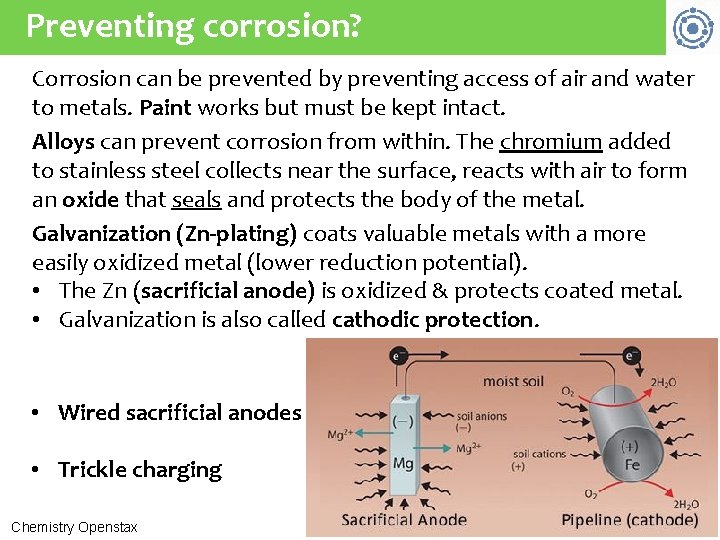 5 Electrochemistry 5 6 Corrosion Define corrosion List