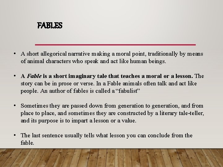 FAIRY STORIES PARABLES AND FABLES SATIRE THE IMPORTANCE