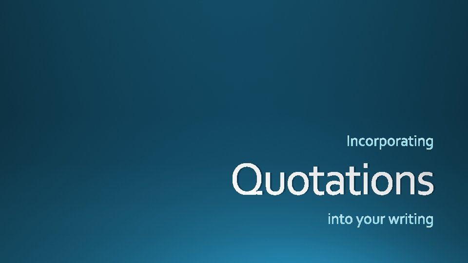 Quotations Whats wrong with this paragraph the floor