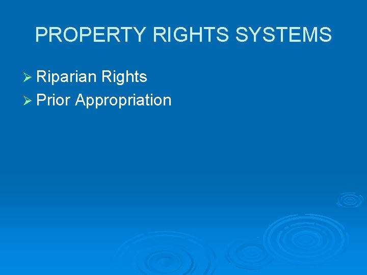 The Economics of Water Utilization Tools and Applications