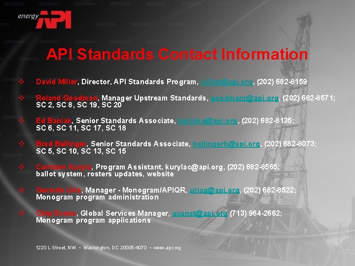 Executive Committee on Standardization of Oilfield Equipment Materials