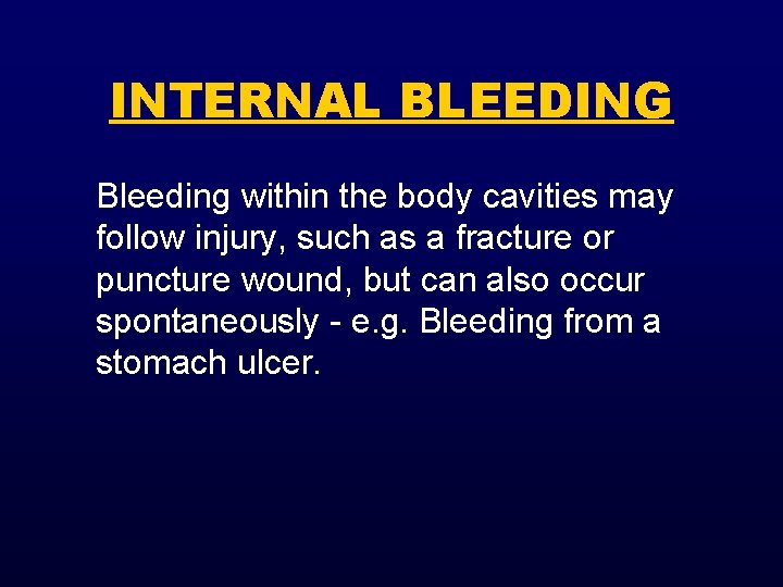 WOUNDS BLEEDING AND SHOCK COMPONENTS OF THE CIRCULATORY