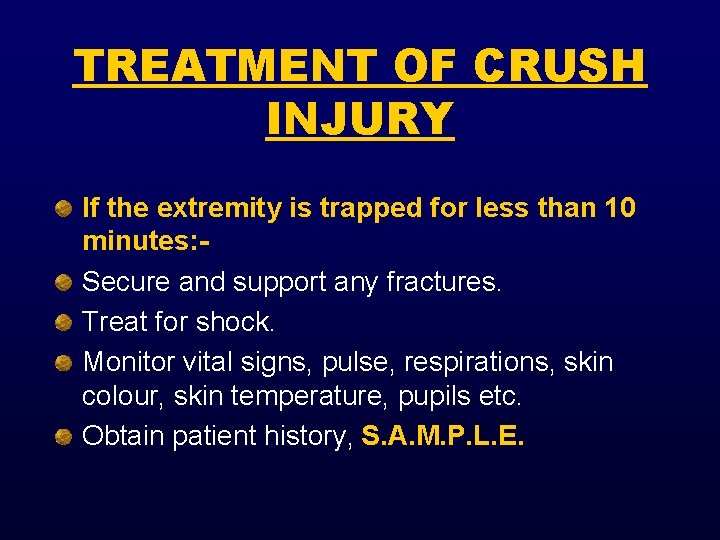 WOUNDS BLEEDING AND SHOCK COMPONENTS OF THE CIRCULATORY