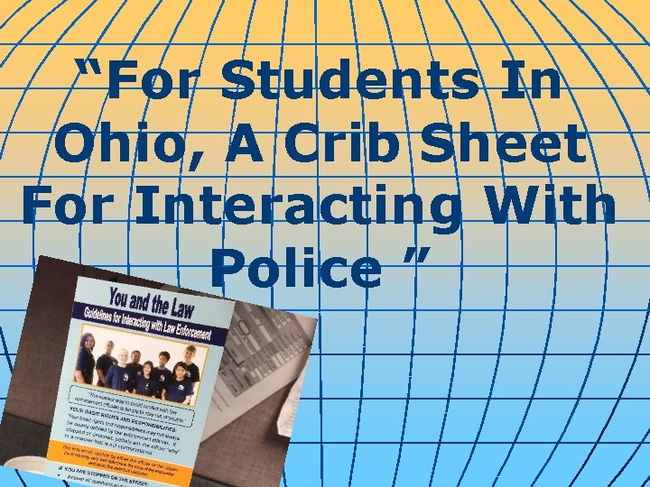 For Students In Ohio A Crib Sheet For