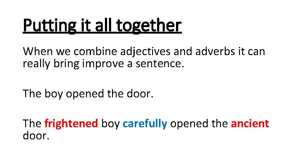 Lesson 5 LO describing a key event using