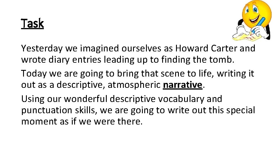 Lesson 5 LO describing a key event using