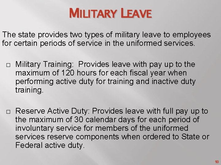 VACATION LEAVE Based on years of Service Is