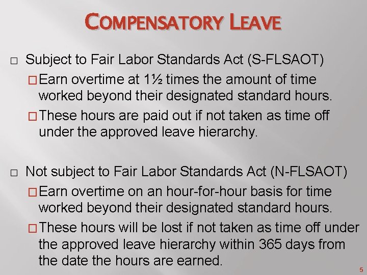 VACATION LEAVE Based on years of Service Is