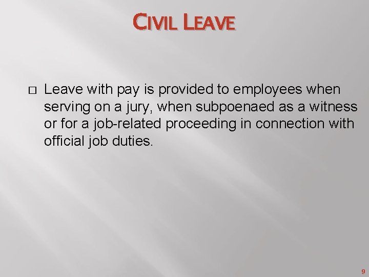 VACATION LEAVE Based on years of Service Is