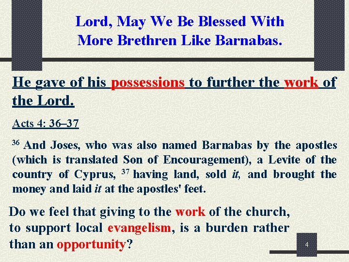 Lets Talk About BARNABAS THE SON OF CONSOLATION