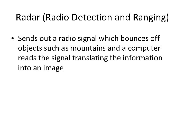 Chapter 3 Section 2 Mapmaking and Technology Objectives