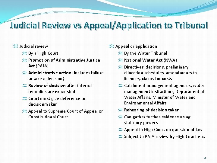 A Critical Assessment of South Africas Water Tribunal